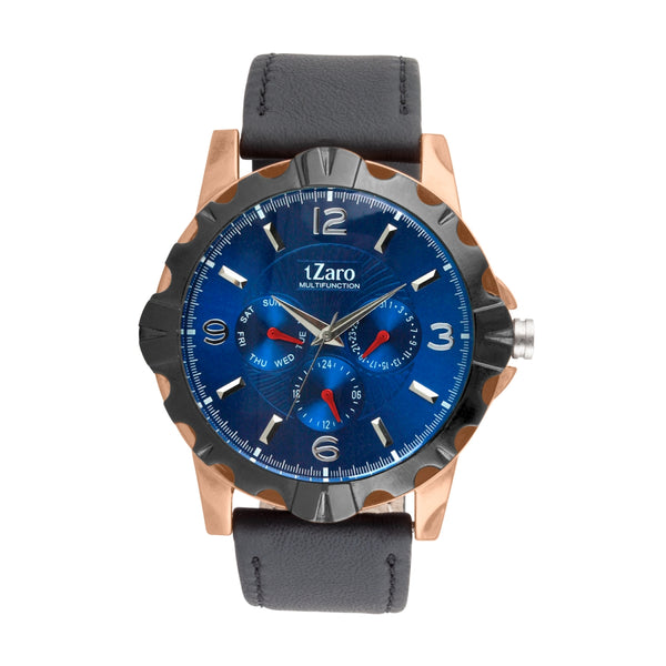 Buy Tan Color Leather Strap Multi Function Wrist Watch - TZARO