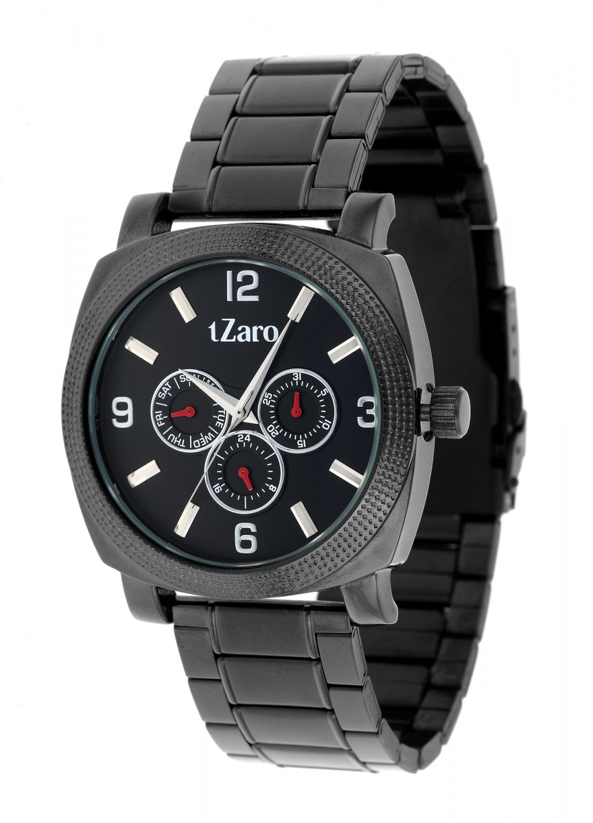 Shop for Black Chain Multi Function Wrist Watch for Men - TZARO – Tzaro